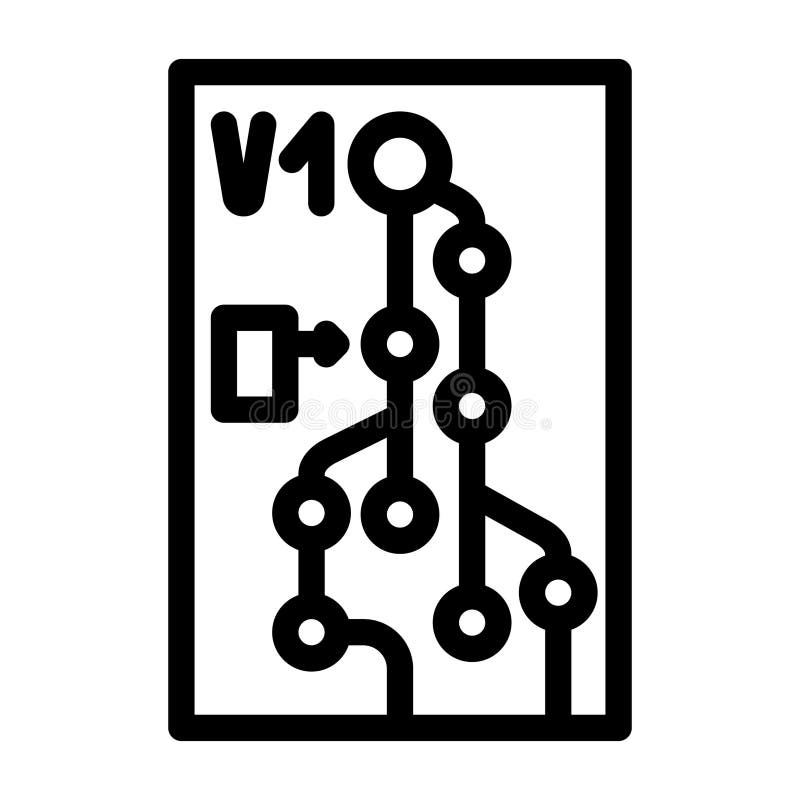 Version Control Technical Writer Line Icon Vector Illustration Stock ...