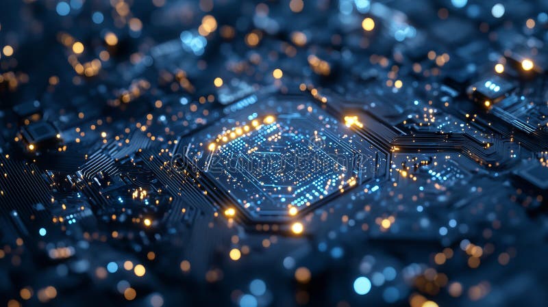 Version 31 of a Futuristic AI Network Background with Abstract Digital ...