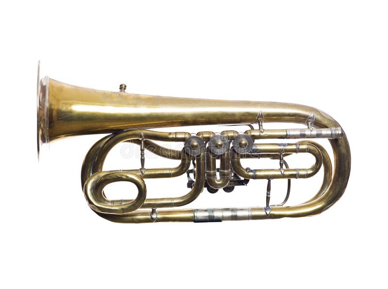 Versleten blaasinstrument stock foto. Image of geluid - 13087374