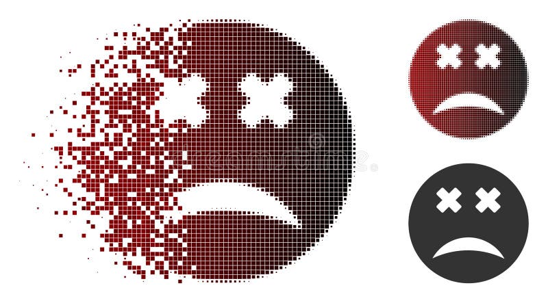 Blind Smiley Bericht Met Pijl In Hoofdbadge Kleurenreeks. Eenvoudige ...