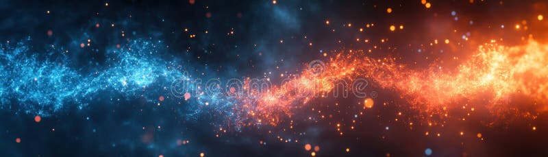 Versus Background, Colliding Splash of Neon Blue and Red Energy ...