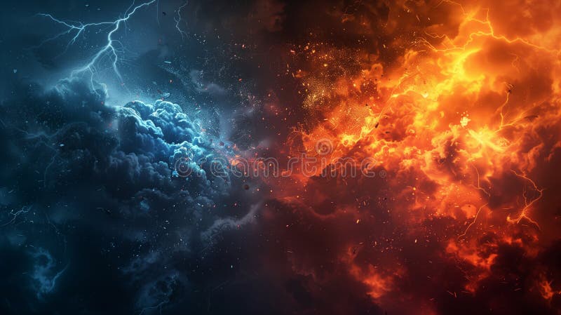 Versus Background for Match, Thunder and Lightning, Left and Right, Vs ...