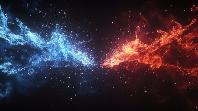 Versus Background, Two Striking Energy Elements, One Vibrant Blue and ...