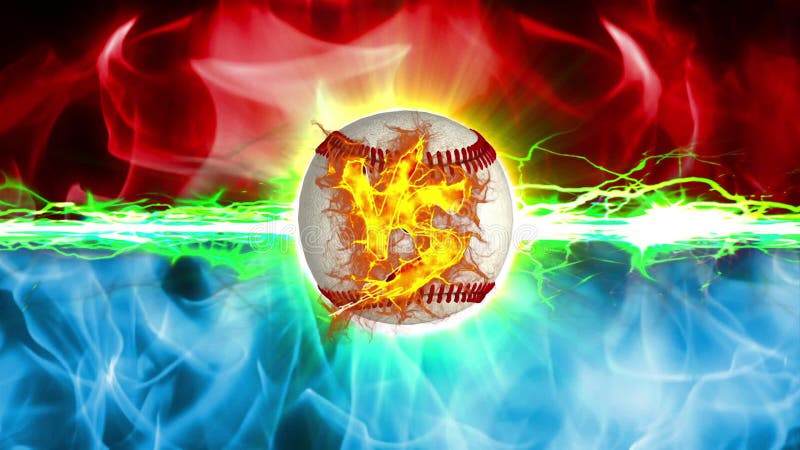 Versus Base Ball Fire Background Animation Stock Video - Video of ...