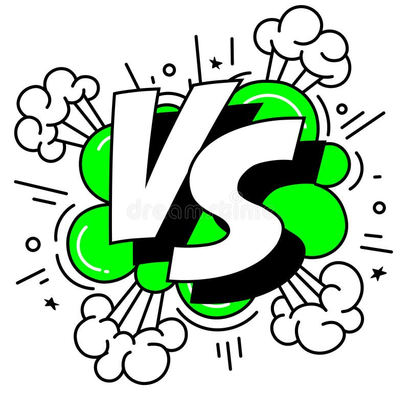 Versus Battle Comic Blast Pop Art Style Stock Vector - Illustration of ...