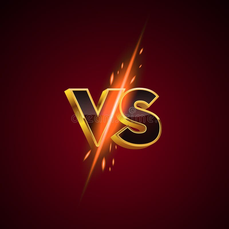 Versus Game Cover Banner Sport Vs Team. Versus Screen Design Battle ...