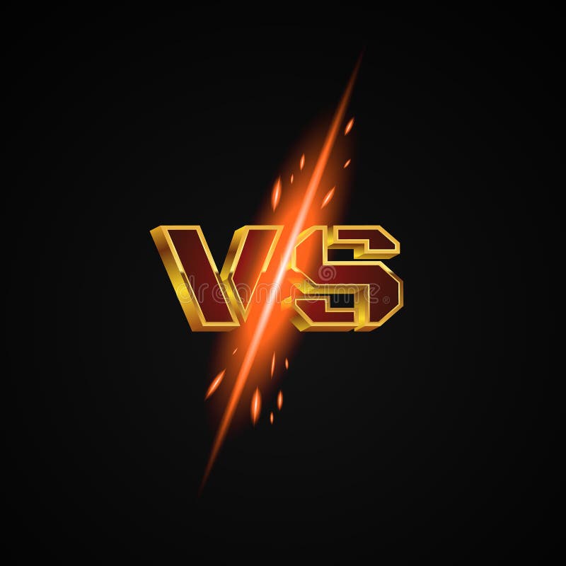 Versus Game Cover Banner Sport Vs Team. Versus Screen Design Battle ...