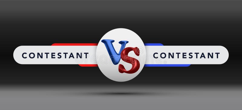 Versus Board of Rivals, with Space for Text. Vector Illustration. Grey ...