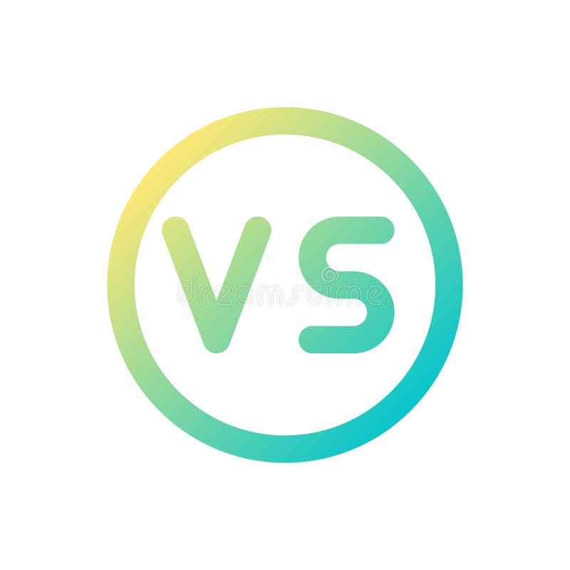 Versus Button Pixel Perfect Gradient Linear Ui Icon Stock Vector ...