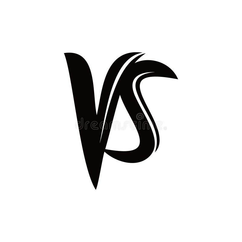 Versus calligraphy design stock vector. Illustration of championship ...