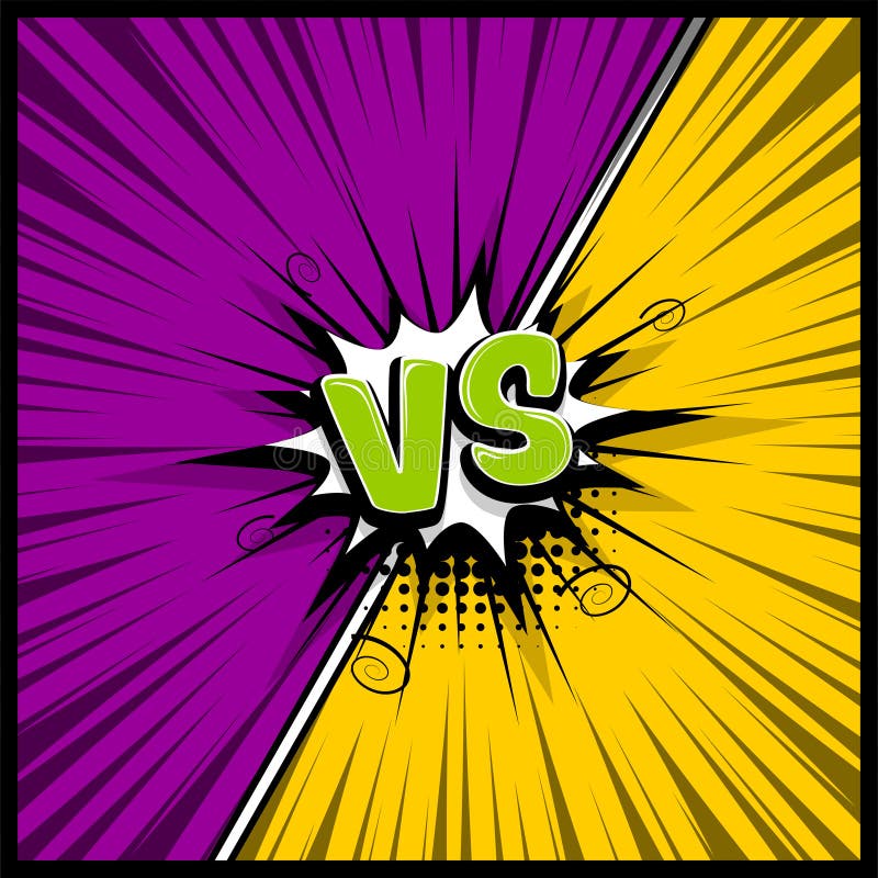 Versus Comic Text Speech Bubble Stock Vector - Illustration of graphic ...