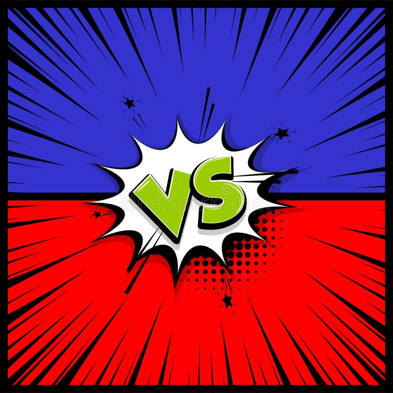 Versus Comic Text Speech Bubble Stock Vector - Illustration of frame ...