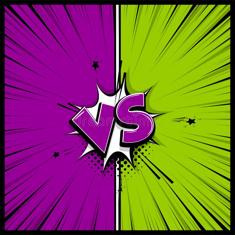 Versus Comic Text Speech Bubble Stock Vector - Illustration of frame ...