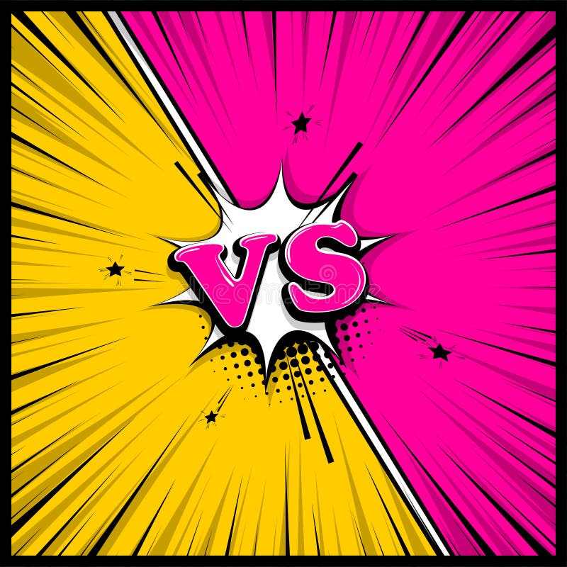 Versus Comic Text Speech Bubble Stock Vector - Illustration of frame ...