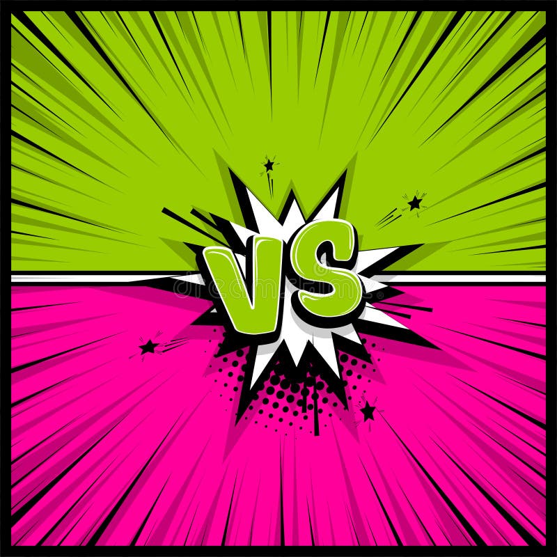 Versus Comic Text Speech Bubble Stock Vector - Illustration of frame ...