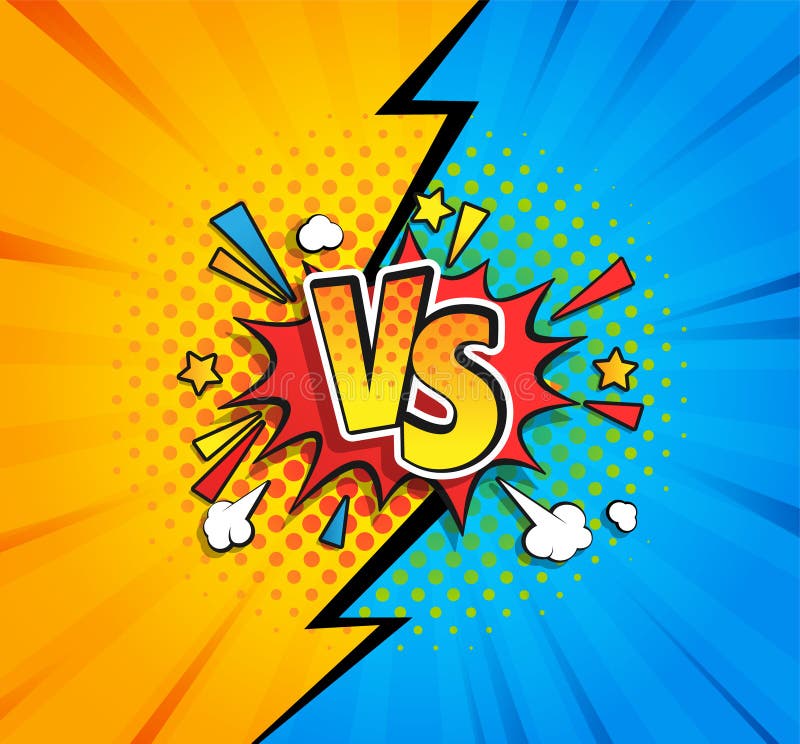 Versus Competitive Concept Bubble in Comic Style. Stock Vector ...
