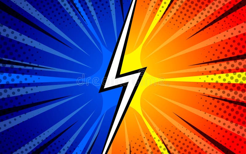 Versus Fight Background Comic Style Design. Vector Illustration Stock ...