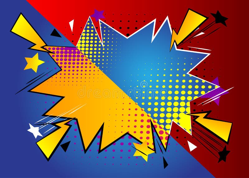 Versus, Fight Background in Flat Comics Style Design. Stock Vector ...