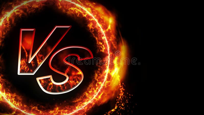 Versus Fight Background. VS on Fire Loop Animation. Stock Footage ...