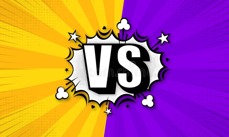 Versus Fight. VS Letters Fight. Comic Pop Art Background. Halftone and ...