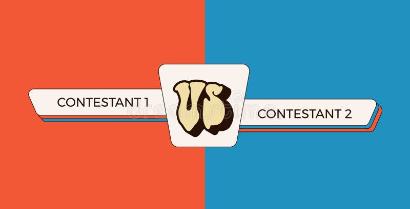 Versus Groovy Retro Blank. Vs Vector Background. Template Stock Vector ...