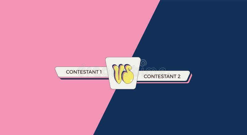 Versus Groovy Retro Comparison Blank. Vs Vector Background. Template ...