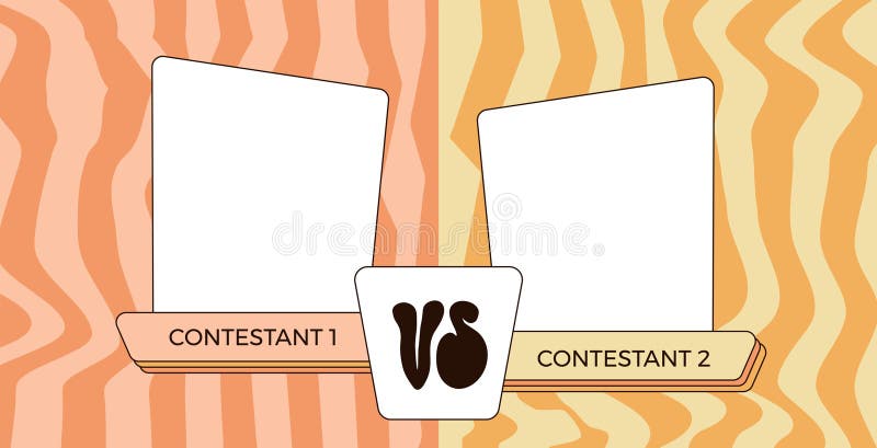 Versus Groovy Retro Comparison Blank. Vs Vector Background. Template ...