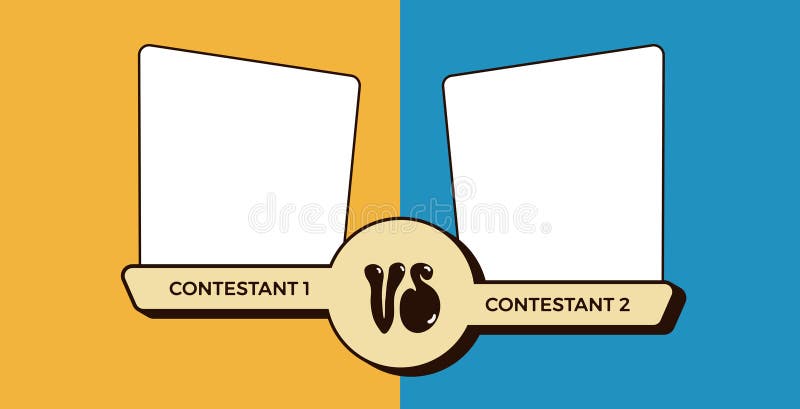 Versus Groovy Retro Comparison Blank. Vs Vector Background. Template ...