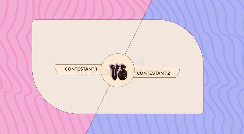 Versus Groovy Retro Comparison Blank. Vs Vector Background. Template ...