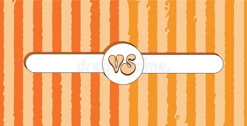 Versus Groovy Retro Comparison Blank. Vs Vector Background. Template ...