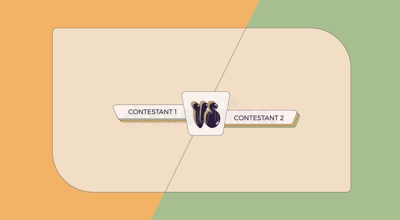 Versus Groovy Retro Comparison Blank. Vs Vector Background. Template ...