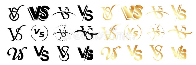 Versus Icon Collection. Set of Versus Logo in Different Style Stock ...