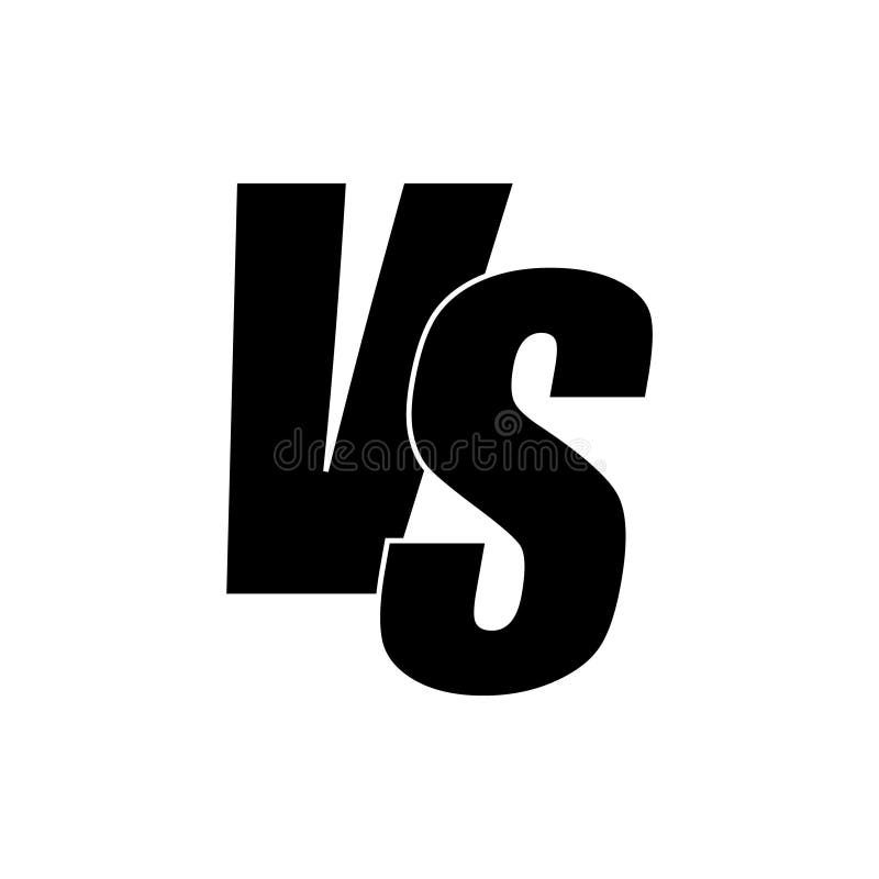 Versus Icon. VS Letters Is Into Round Circle. Lightning Bolt On Dark ...