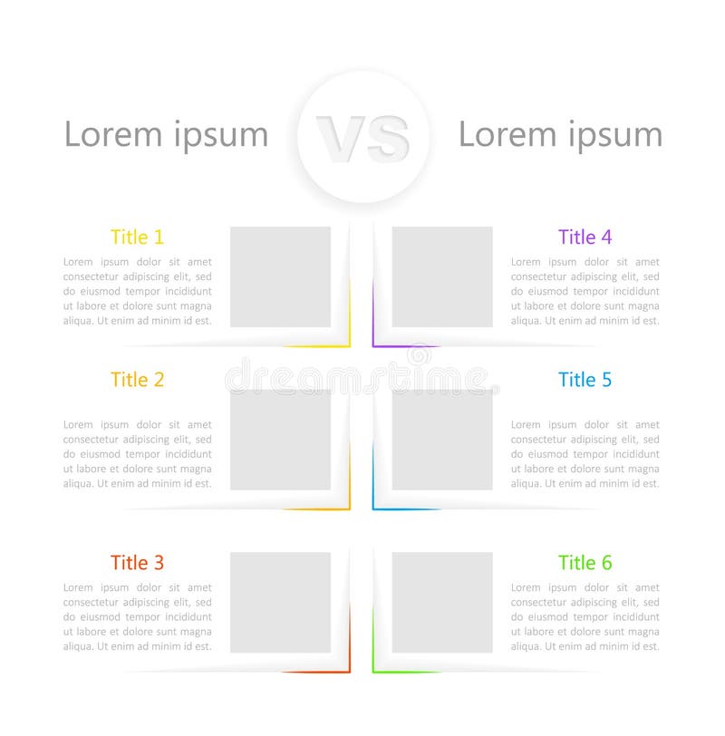 Versus Infographic Chart Design Template Stock Vector - Illustration of ...