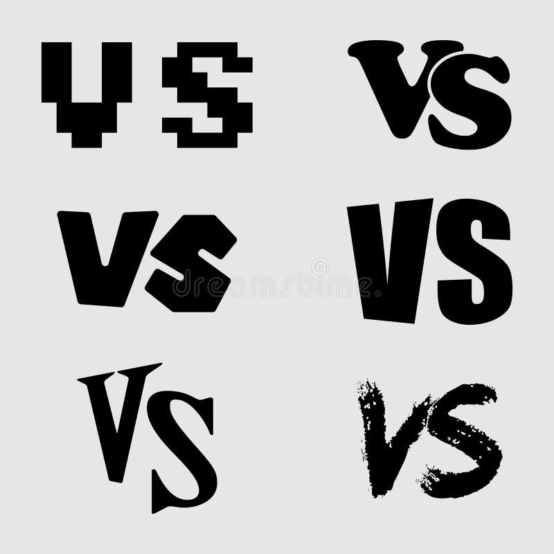 Versus Logo Set Stock Illustrations – 333 Versus Logo Set Stock ...