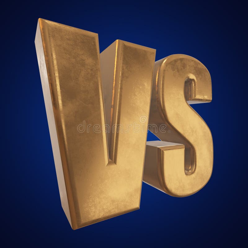 Versus Logo. VS Letters 3D stock illustration. Illustration of defeat ...