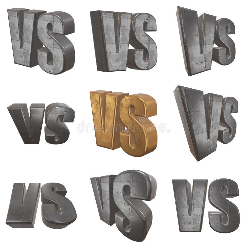 Versus Logo. VS Letters 3D stock illustration. Illustration of banner ...