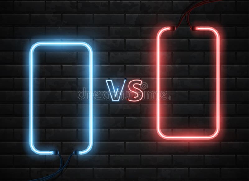 Versus neon sign stock vector. Illustration of competition - 238510340