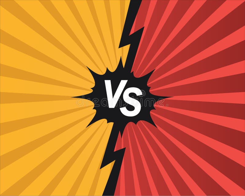 Versus, Opponent, Opposition Fighting Frame or Border Vector Background ...