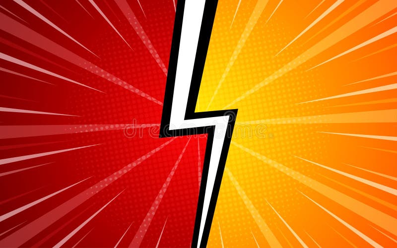 Versus Pop Art Background Template for Cartoon Comic Book Page or ...