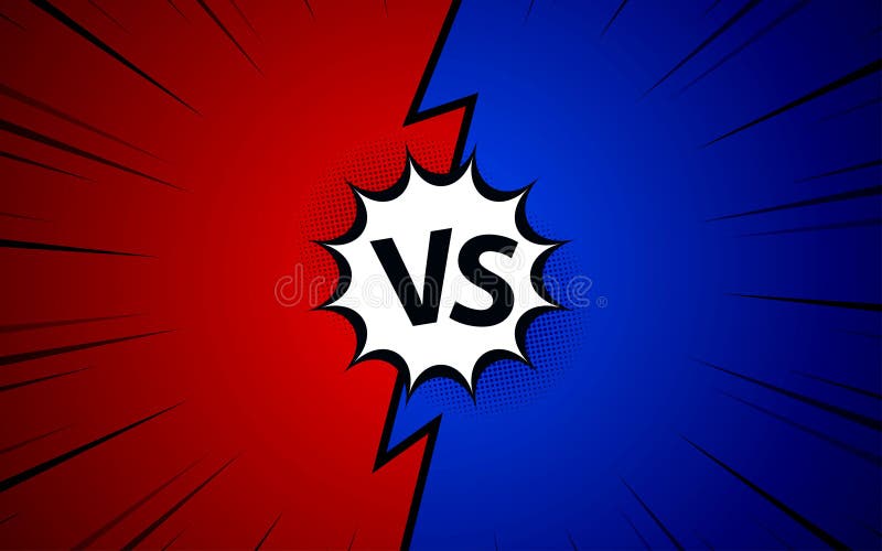 Versus Pop Art Background Template for Cartoon Comic Book Page or ...