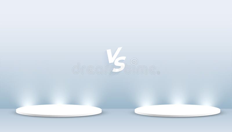 Versus Product Combat Banner with 3d Podium Platform with Light Effect ...