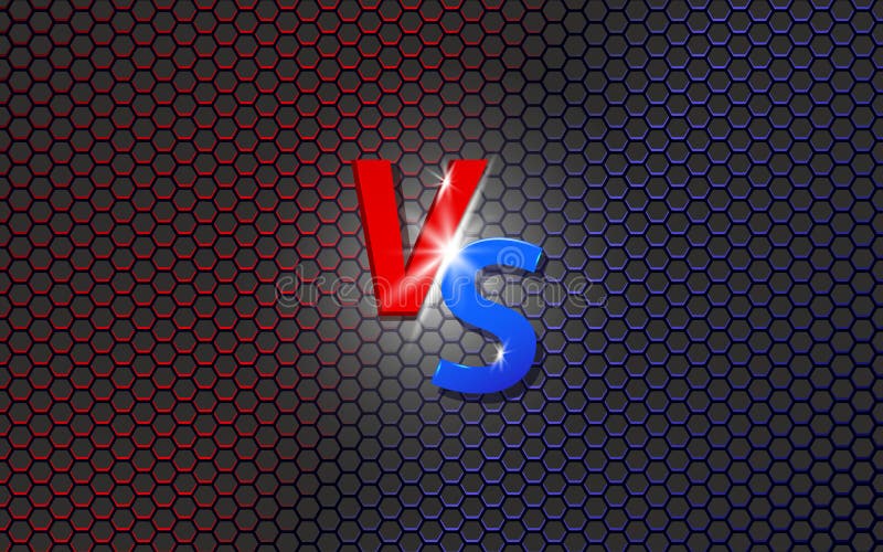 Versus Screen. Fight Background. Red Vs Blue Stock Vector ...