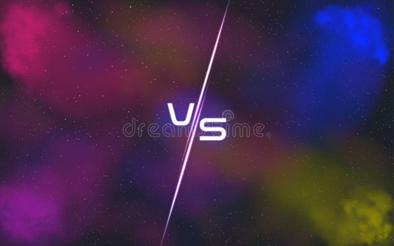 Versus Screen Nebula Theme stock vector. Illustration of stars - 157461658