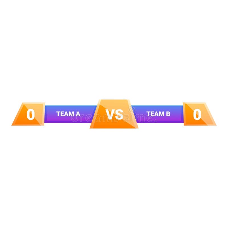 Versus Screen Showing Team a Versus Team B with Scoreboard Stock Vector ...