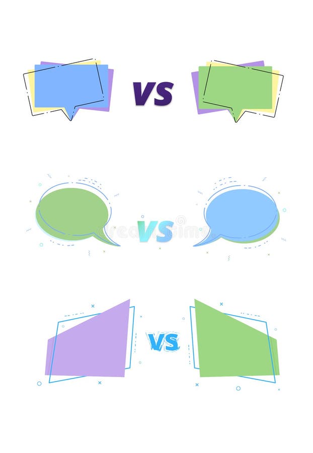 Versus. Vs Screen Template with Divider Stock Vector - Illustration of ...