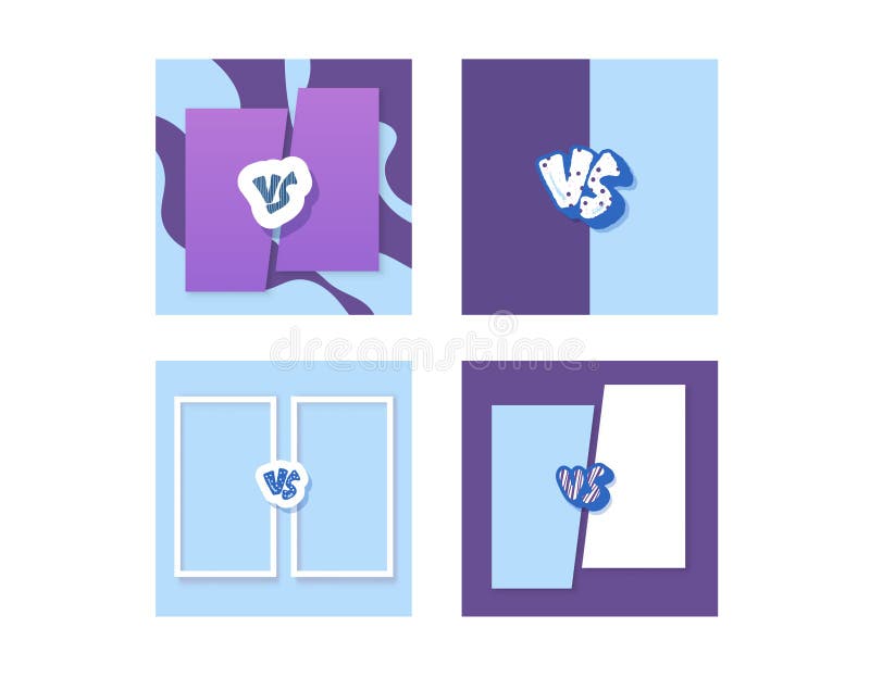 Versus Screen Vector Illustration. Vs Card Set. Stock Vector ...