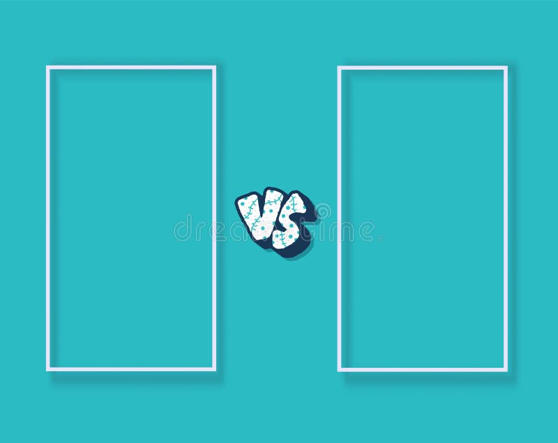 Versus. Vs Screen Template with Divider Stock Vector - Illustration of ...
