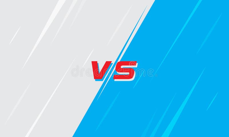 Versus Screen White and Light Blue Stock Vector - Illustration of line ...