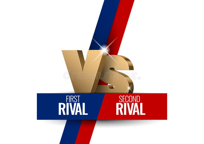 Versus VS Sign in Fire, Water Splashes and Lightning. Stock ...